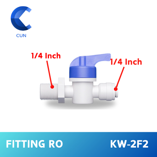Jual Ball Valve Stop Kran RO 1/4" - 1/4” - KW-2F2 | Shopee Indonesia
