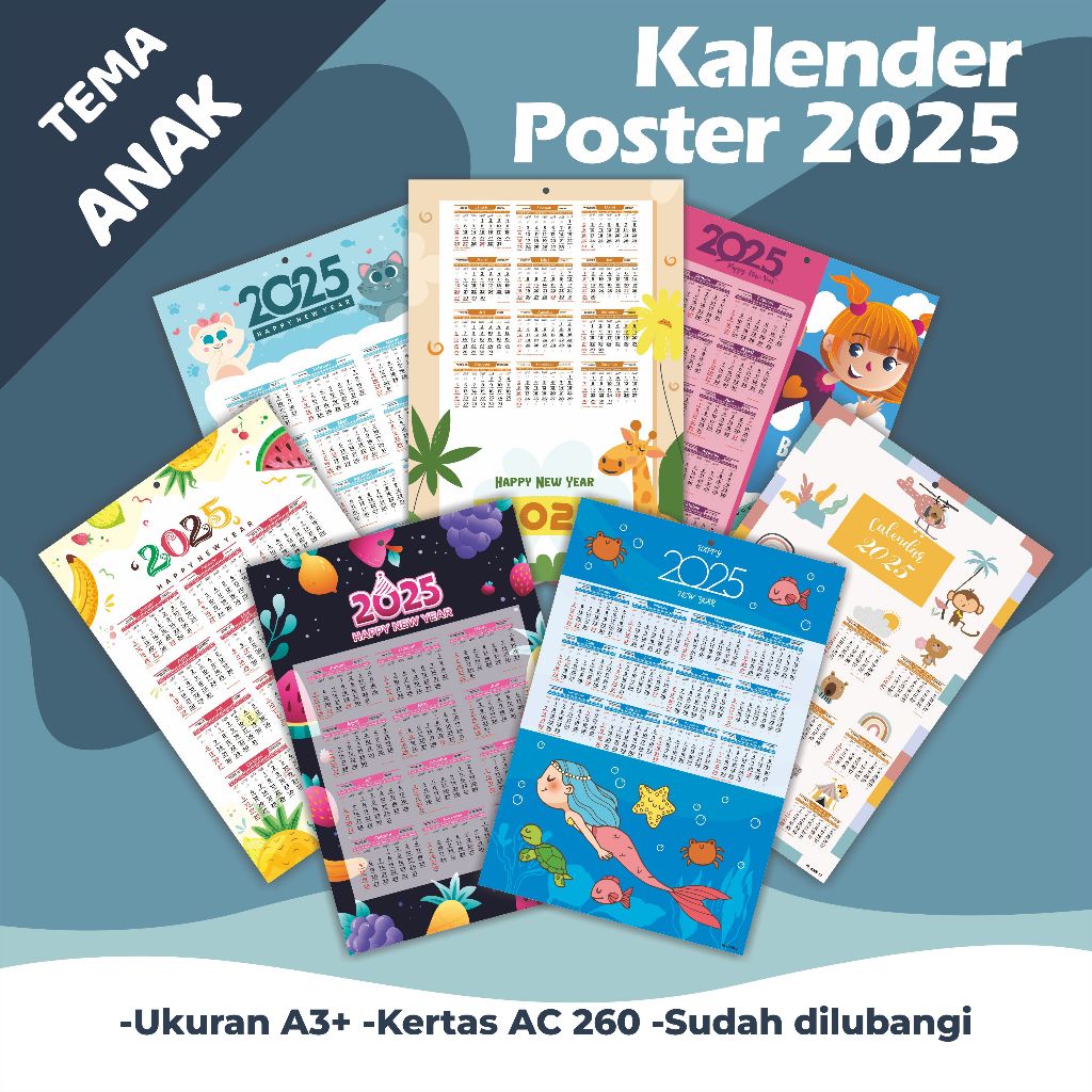 Jual kalender poster anak - kids callendar - kalender dinding | Shopee ...