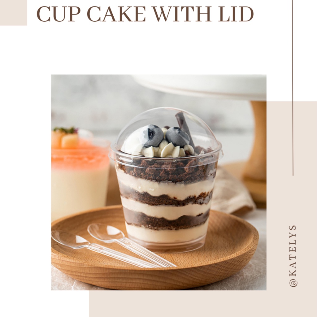 Jual Potongan 1 Tempat Kue Transparan Dengan Tutup Tempat Penyimpanan ...