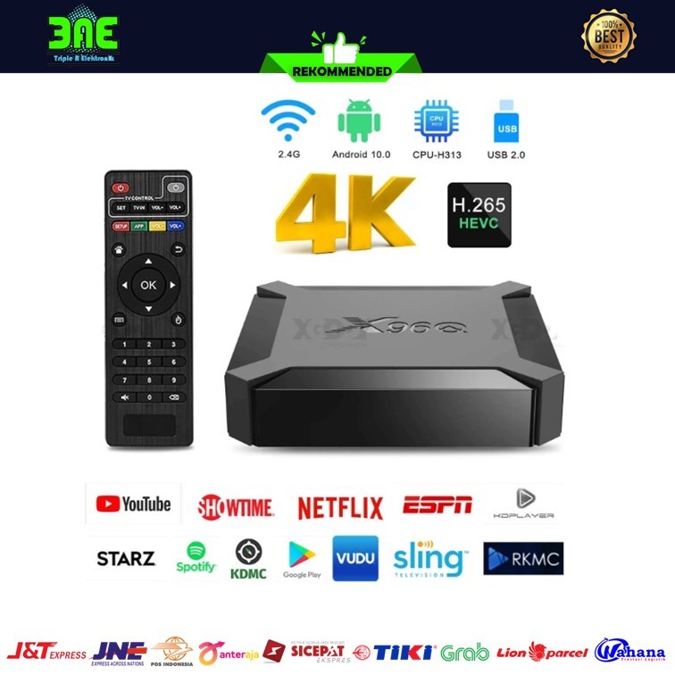 Jual X96Q Android TV Box Smart TV Set Top Box X96 Mini Digital Android 4K Ultra HD Wifi HDMI USB ...