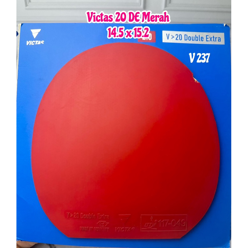 Jual Promo karet tenis meja Pingpong Victas 20 double extra merah original | Shopee Indonesia