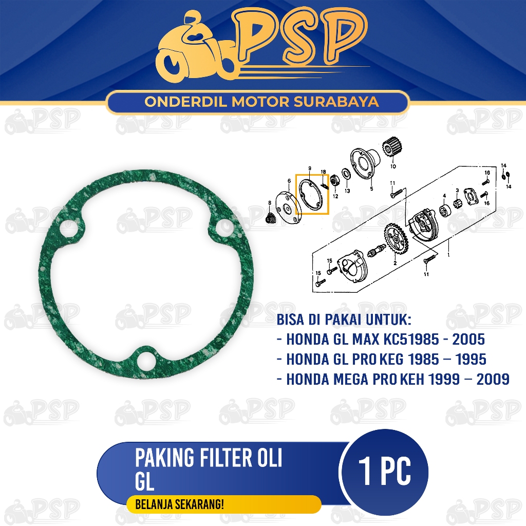 Jual Paking Filter Oli GL Pro - Gasket Packing Perpak Filter Oil Pomp ...