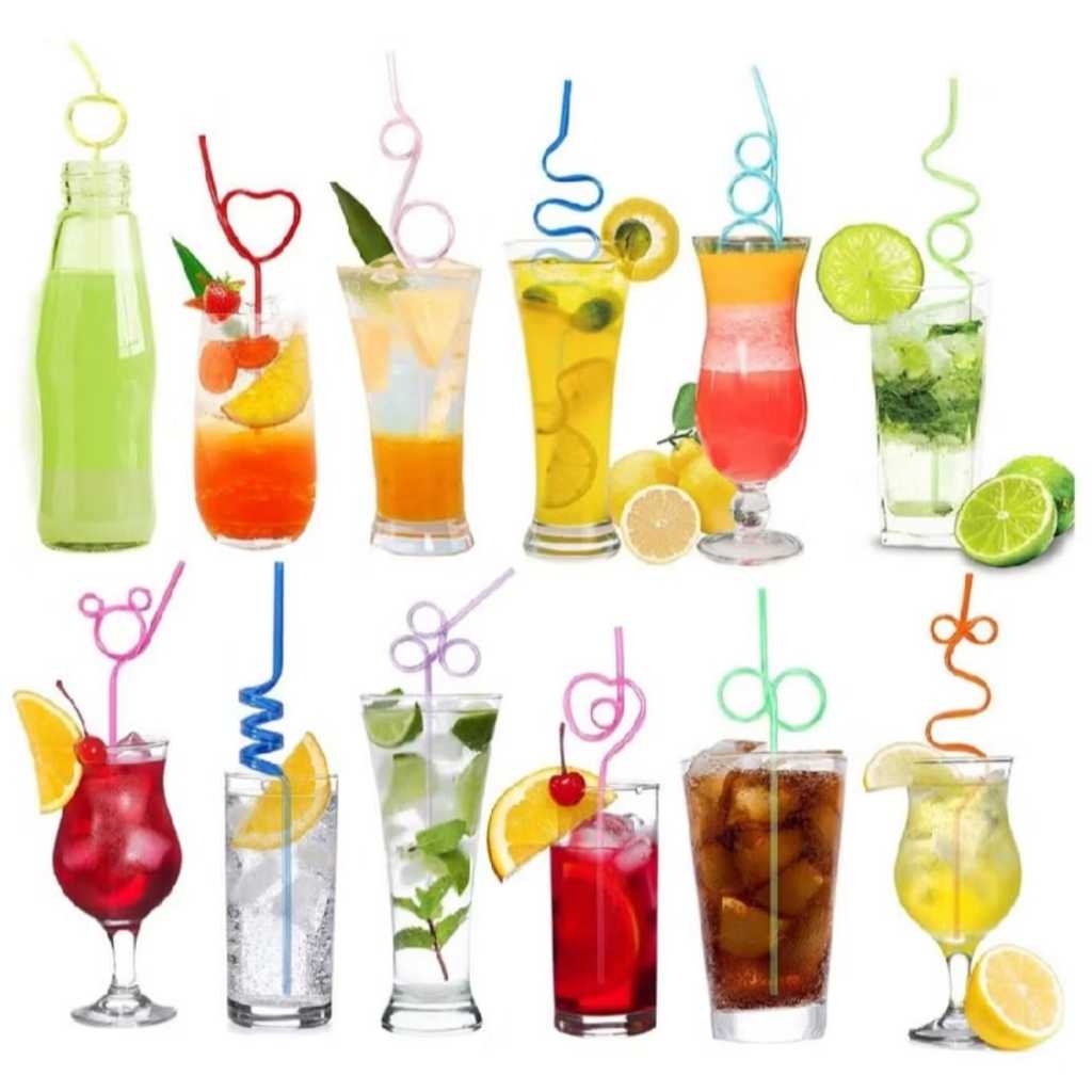 Jual Sedotan Plastic Straw Melingkar Sedotan Ulir Plastik SpiralKupu ...