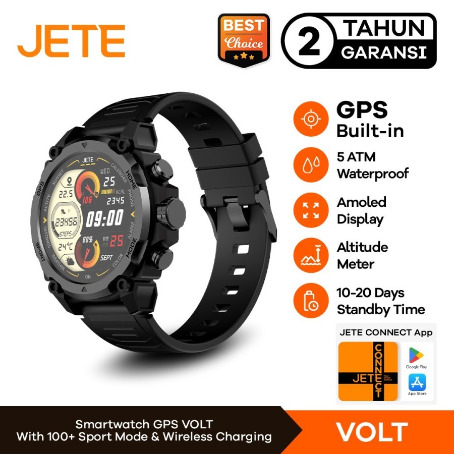 Jual Smartwatch JETE VOLT with GPS Built in Amoled Display Waterproof ...