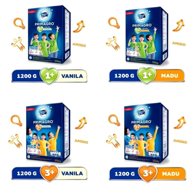 Jual Frisan flag Primagro 1+ dan 3+ 1200gr Rasa Madu Dan Vanila ...