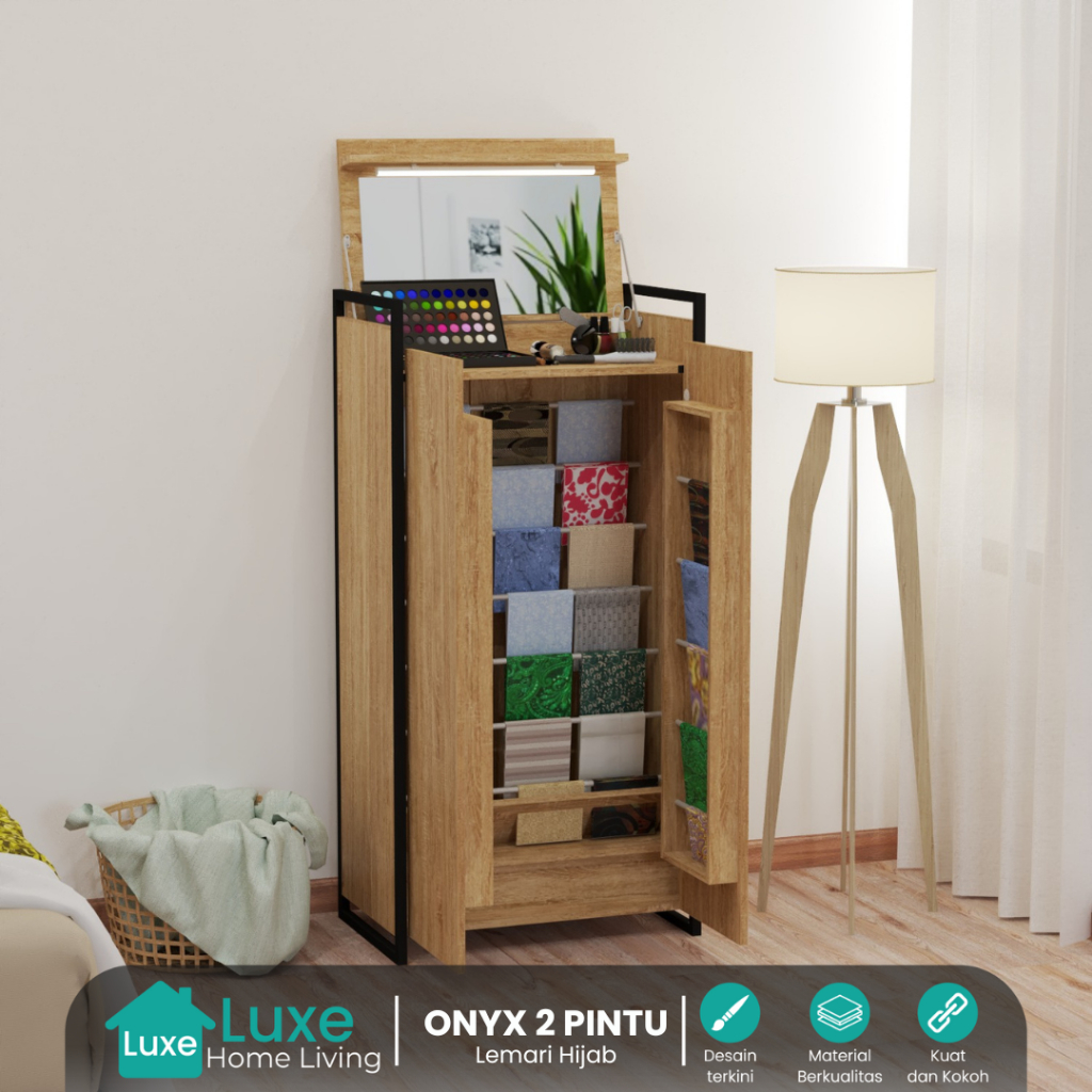 Jual LUXE HOMELIVING - Lemari Hijab 2pintu Series ONYX | Minimalis ...