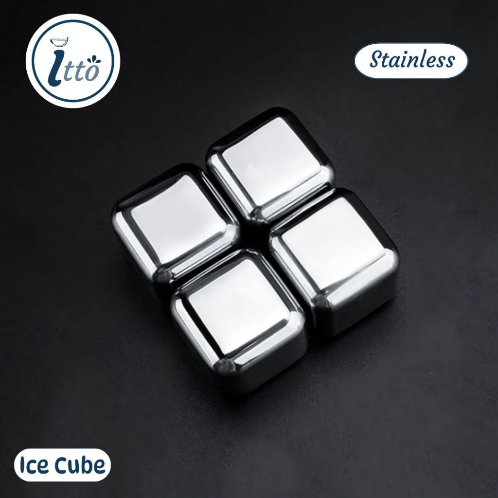 Jual Es Batu Stainless Steel Ice Cube Reusable Food Grade | Shopee ...