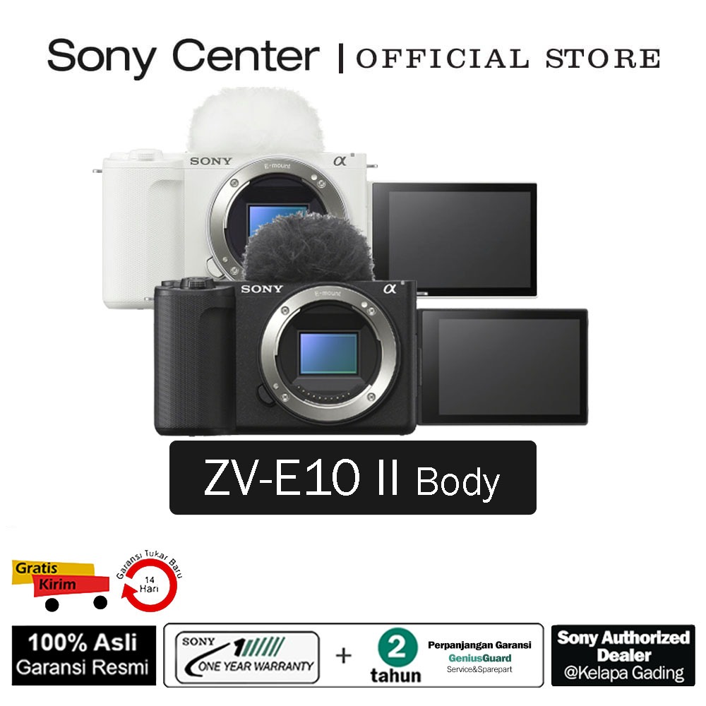 Jual SONY CENTER Kamera vlog Sony ZV-E10 II Body Only / Kamera Sony ZV-E10M2 / Kamera Mirrorless ...