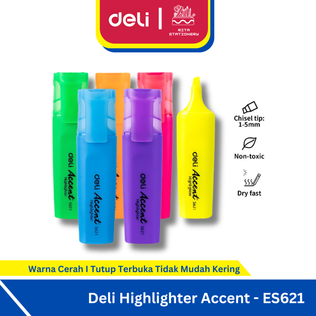 Jual Deli Stabilo Penanda / Highlighter Warna Terang | Shopee Indonesia