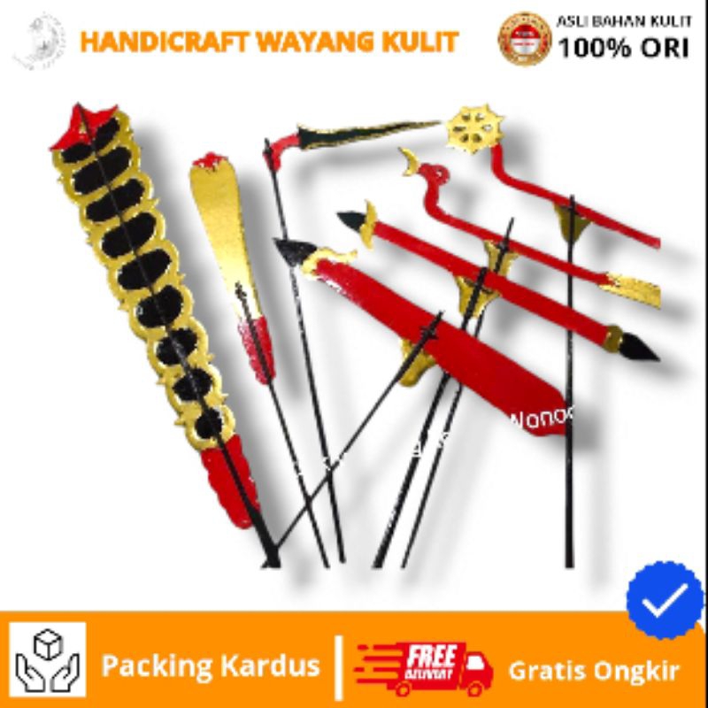 Jual wayang kulit mainan gaman , senjata wayang mainan | Shopee Indonesia