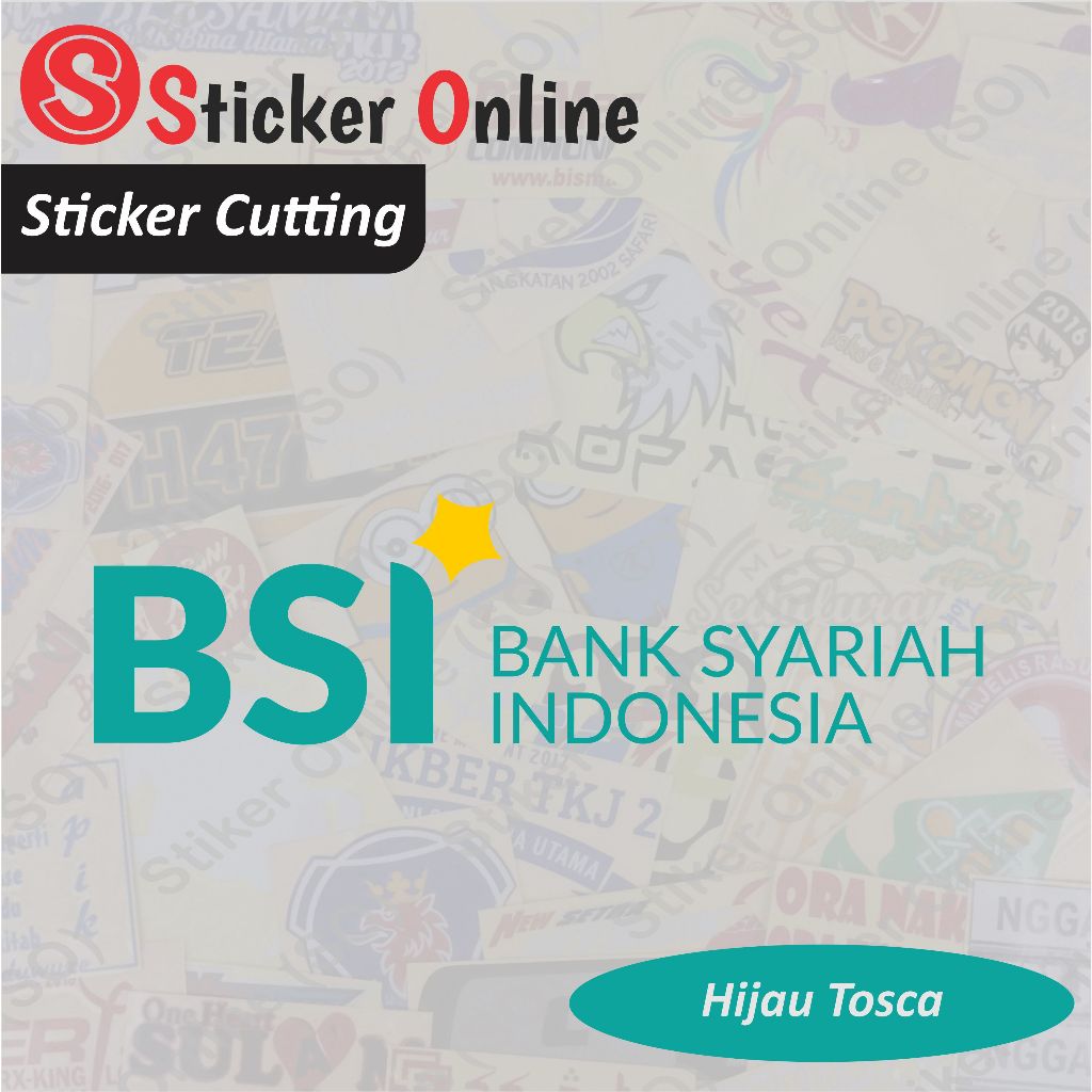 Jual Stiker Logo Bank Syariah Indonesia | Stiker Cutting Logo BSI Motor ...