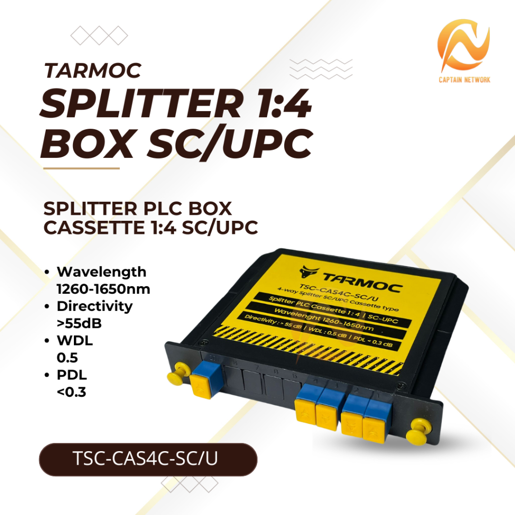 Jual Splitter FO 1:4 SC/UPC | Splitter 1:4 Box Cassette Fiber Optic ...