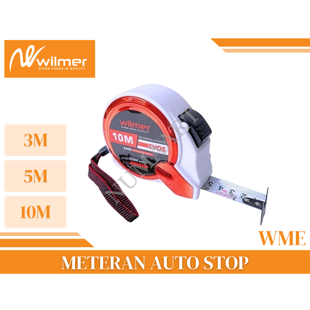 Jual WILMER / PENGUKUR METERAN AUTO STOP 3M 5M 7.5M 10M EVOS KEMASAN BLISTER PENGUKUR TUKANG ...