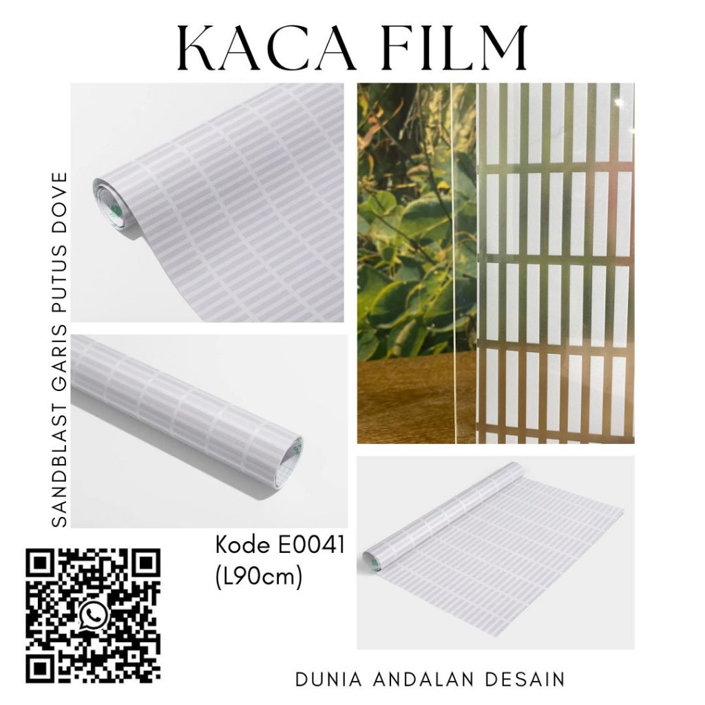Jual Sticker Kaca Sandblast Motif Garis Putus Putus Blur Tidak Tembus ...