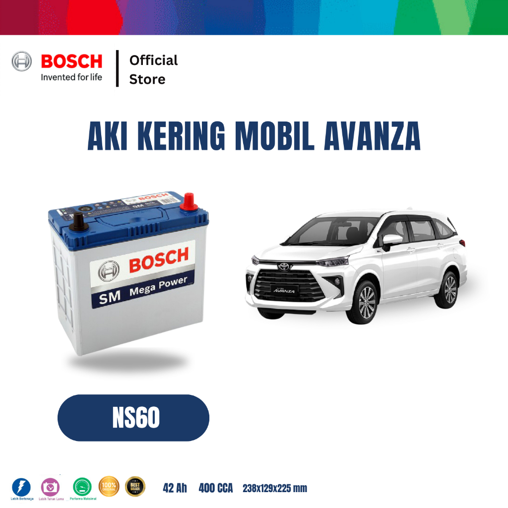 Jual Aki Mobil Toyota Avanza Bosch MF NS60 | Shopee Indonesia