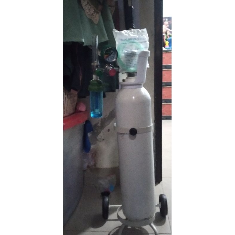 Jual tabung oksigen lengkap dengan regulator dan dorongan | Shopee ...