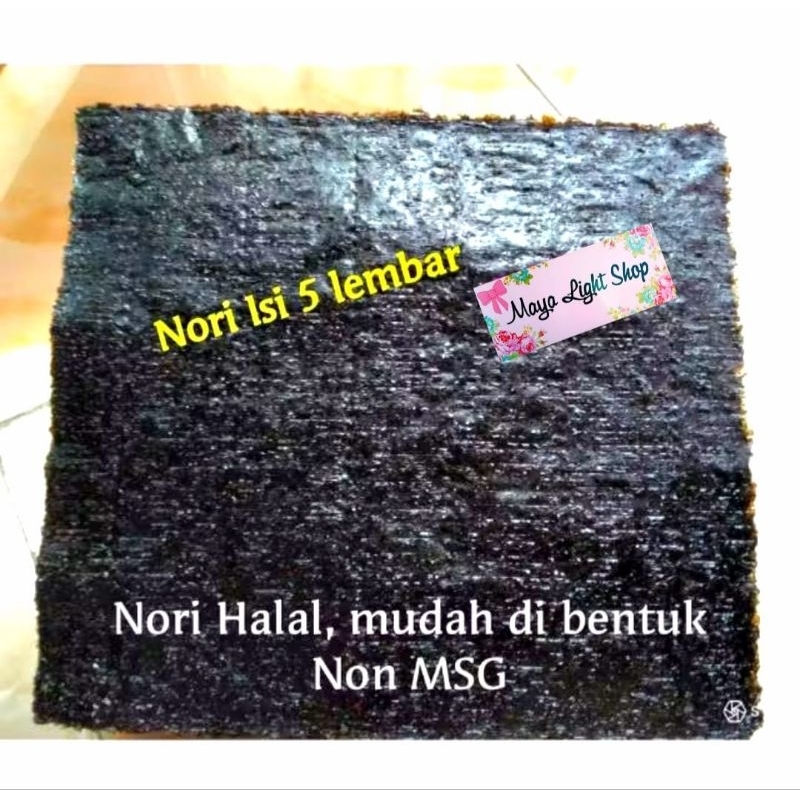 Jual Sushi Nori Rumput Laut Korea isi 5 10 20 termurah halal seaweed ...