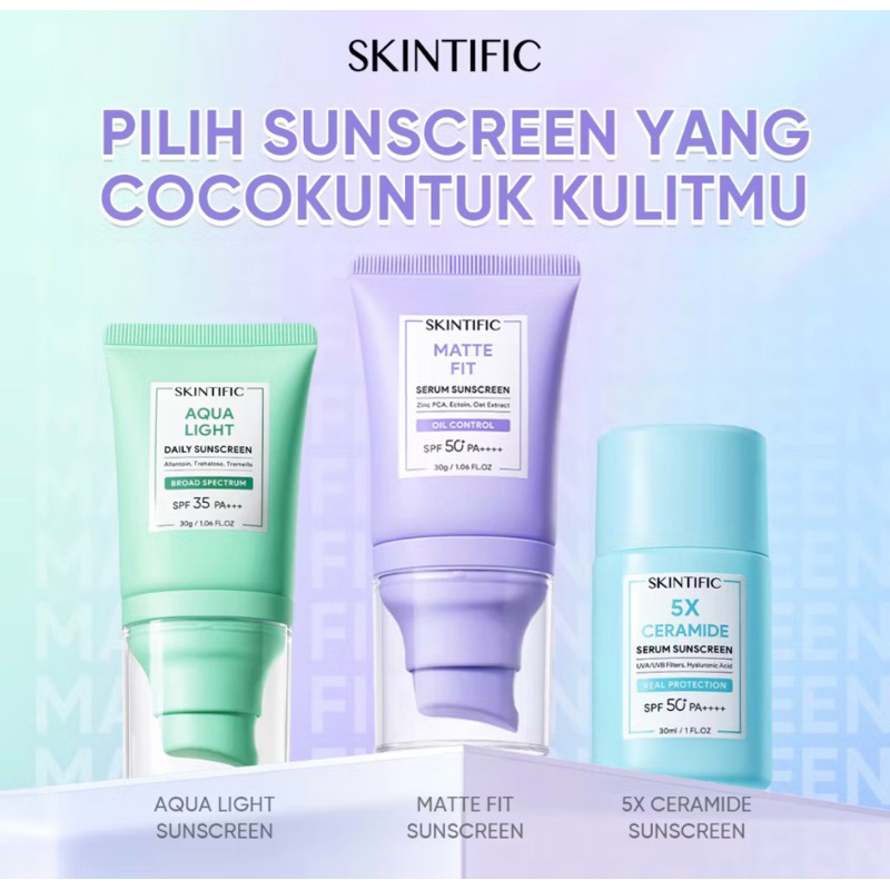 Jual SKINTIFIC SUNSCREEN COLLECTION SERUM SUNSCREEN 5X CERAMIDE SPF50 ...