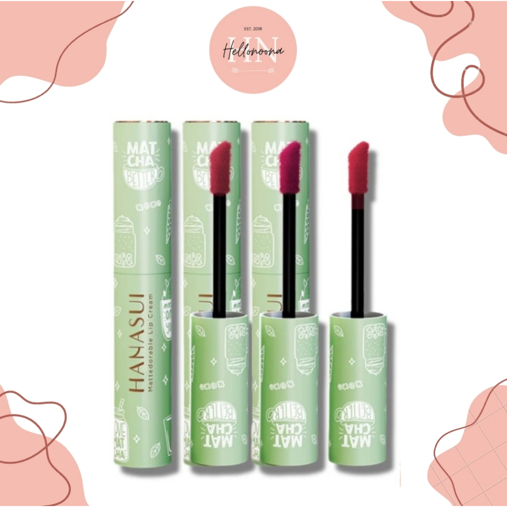 Jual HANASUI - Mattedorable Lip Cream Matcha Latte Edition | Shopee ...