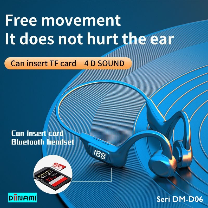 Jual DIINAMI LCD Wireless DM-D06 Bone Conduction Earphone Headset ...