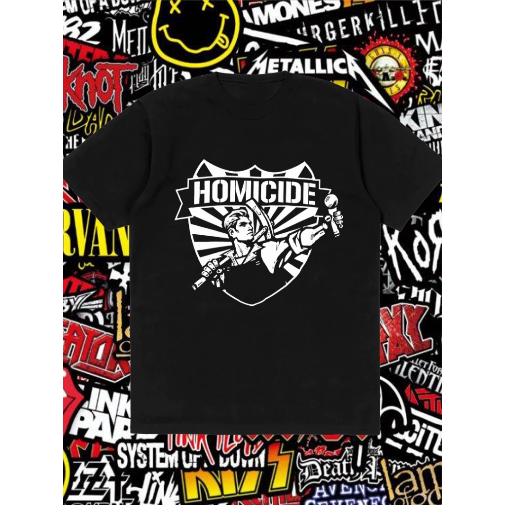 Jual T-shirt Band Homicide 20Th Godzkilla Necronometry | Shopee Indonesia