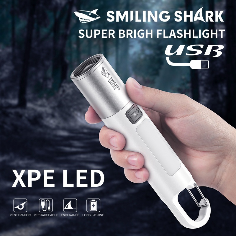 Jual SENTER LED SMILING SHARK SD-1019 - ZOOM - JARAK JAUH - BISA PB ...