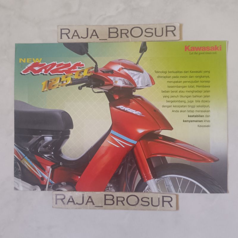 Jual Poster brosur katalog leaflet jadul lawas Kawasaki Kaze 125 cc 2005-2006 | Shopee Indonesia