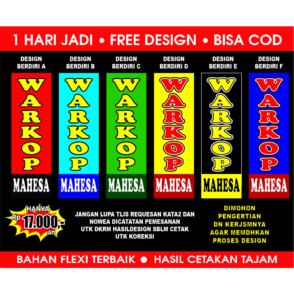 Jual SPANDUK BANNER WARKOP | Shopee Indonesia