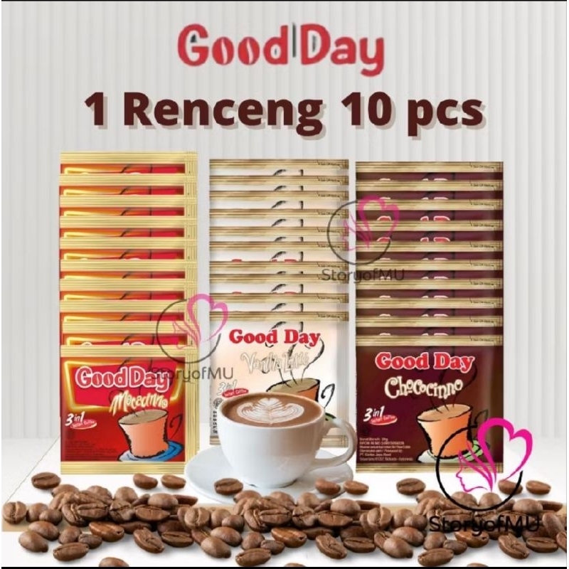 Jual kopi good day 3 in 1 varian renceng isi 10 sachet | Shopee Indonesia