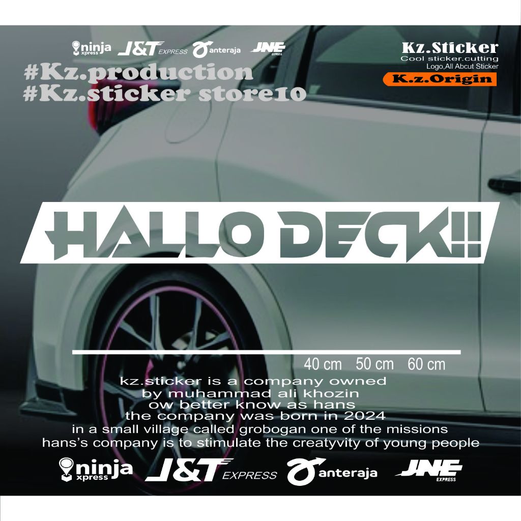 Jual Stiker kaca truk hallo deck cutting variasi kaca mobil pickup truk ...
