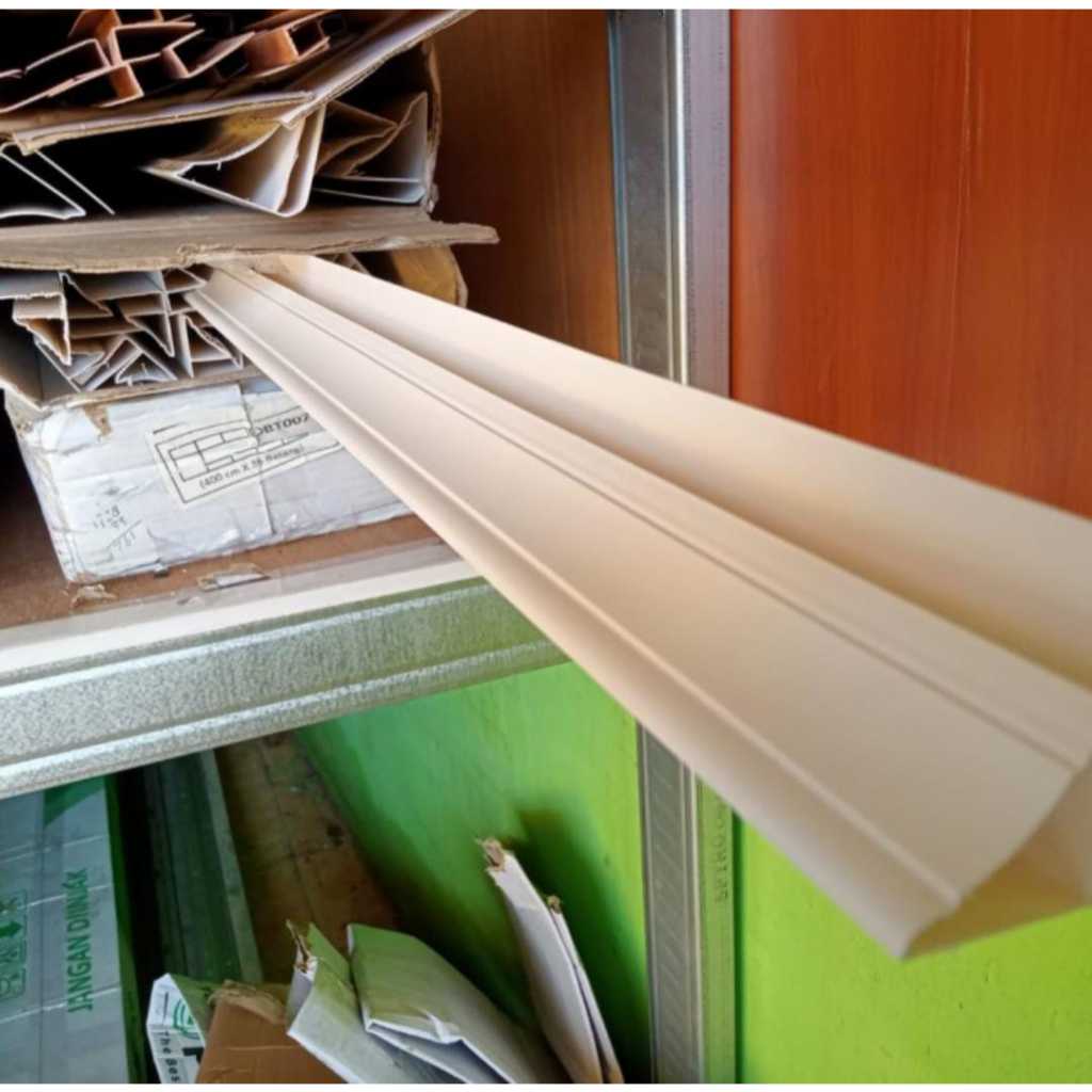 Jual List tembok plafon PVC Putih - Coklat | Shopee Indonesia