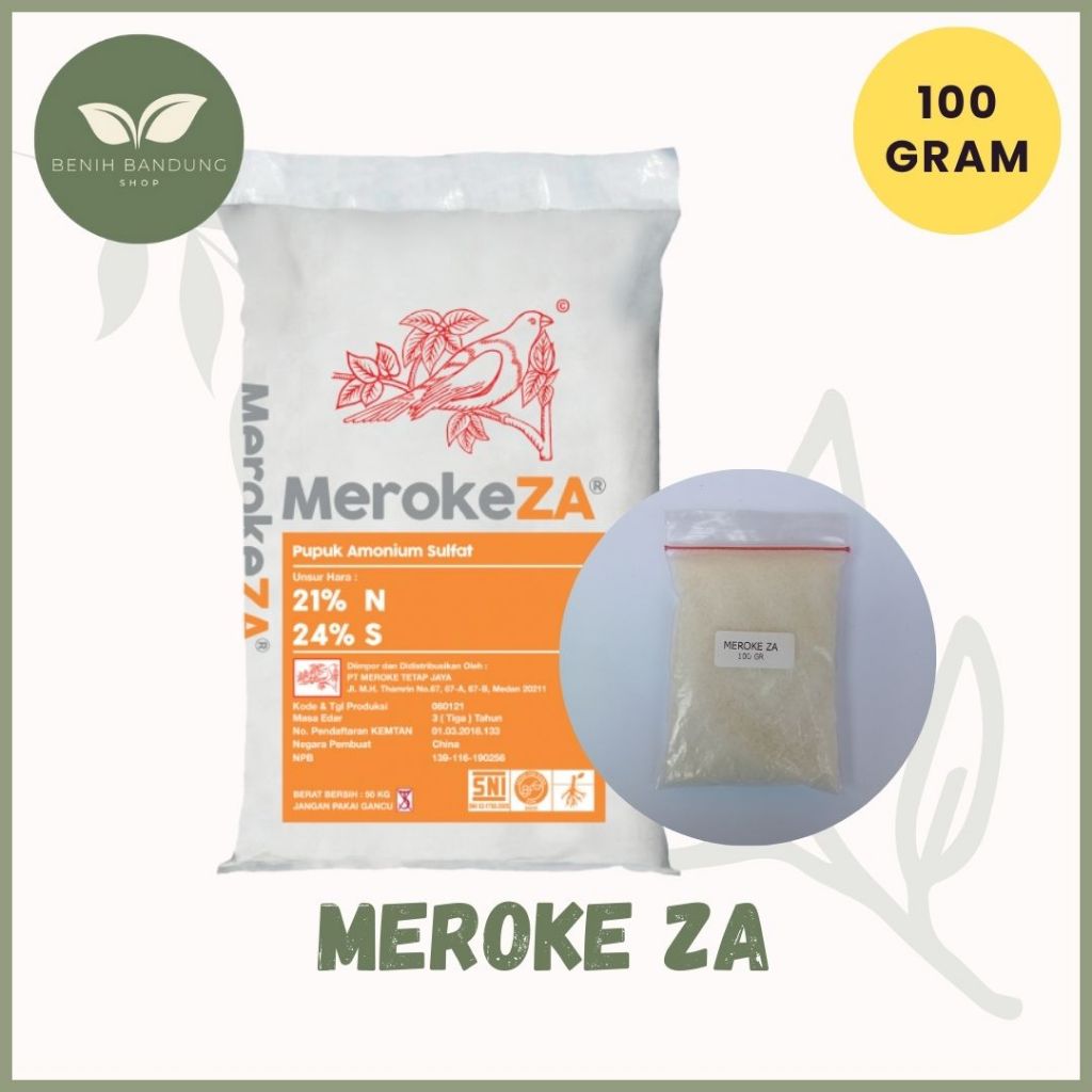 Jual Pupuk Meroke ZA Amonium Sulfat 100 Gram | Shopee Indonesia