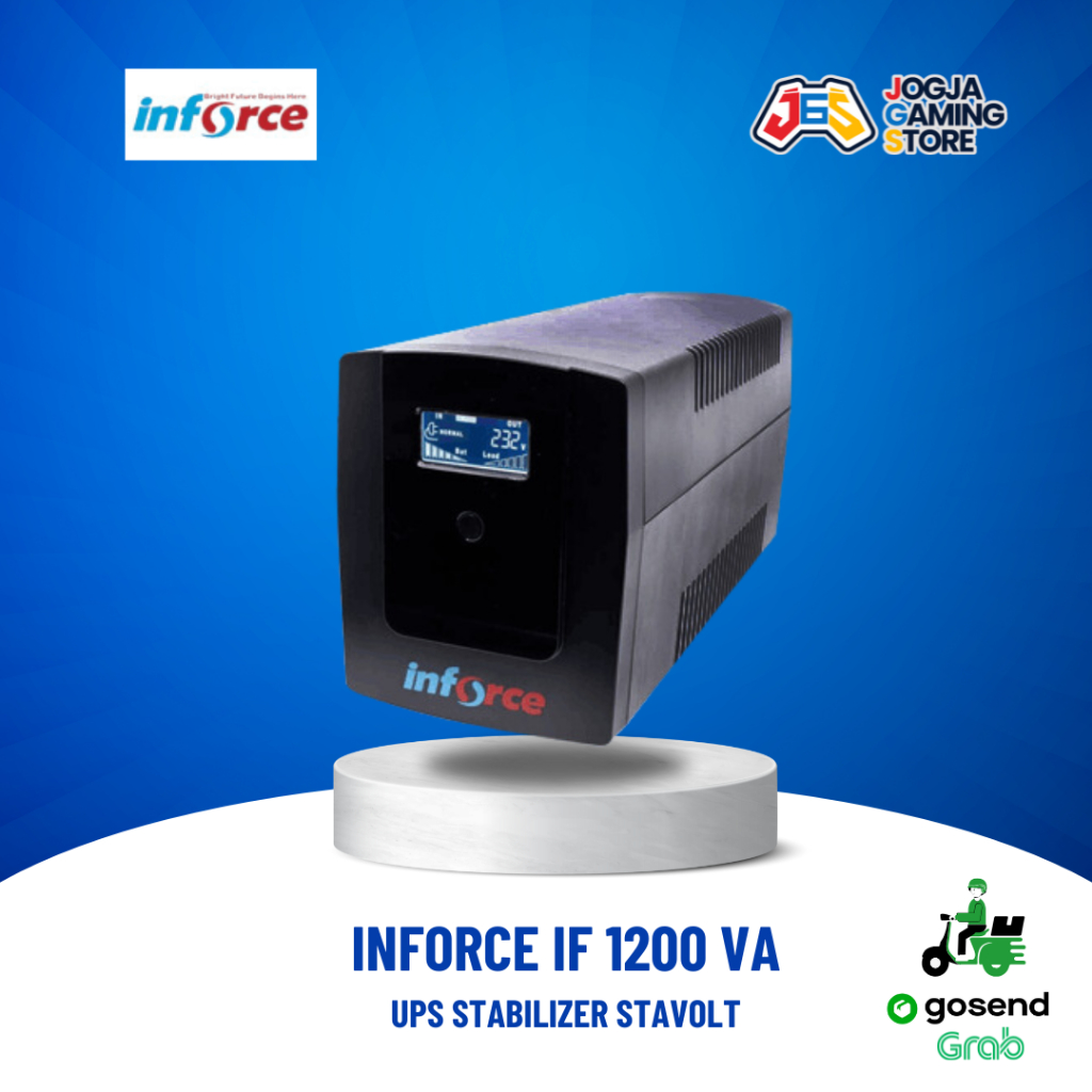 Jual Inforce IF-1200 VA 1200VA 720W AVR LCD Display Line interactive ...