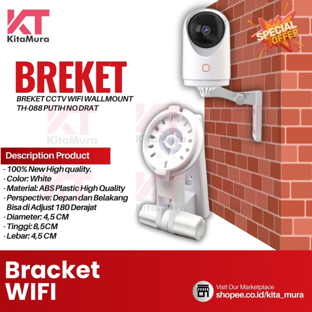 Jual Bracket Dinding CCTV IP Camera | Bracket Camera Wallmount CCTV ...