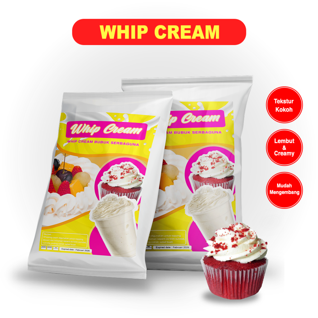 Jual WHIP CREAM / BUBUK WHIP CREAM / WHIPPED CREAM POWDER / WHIPPING ...