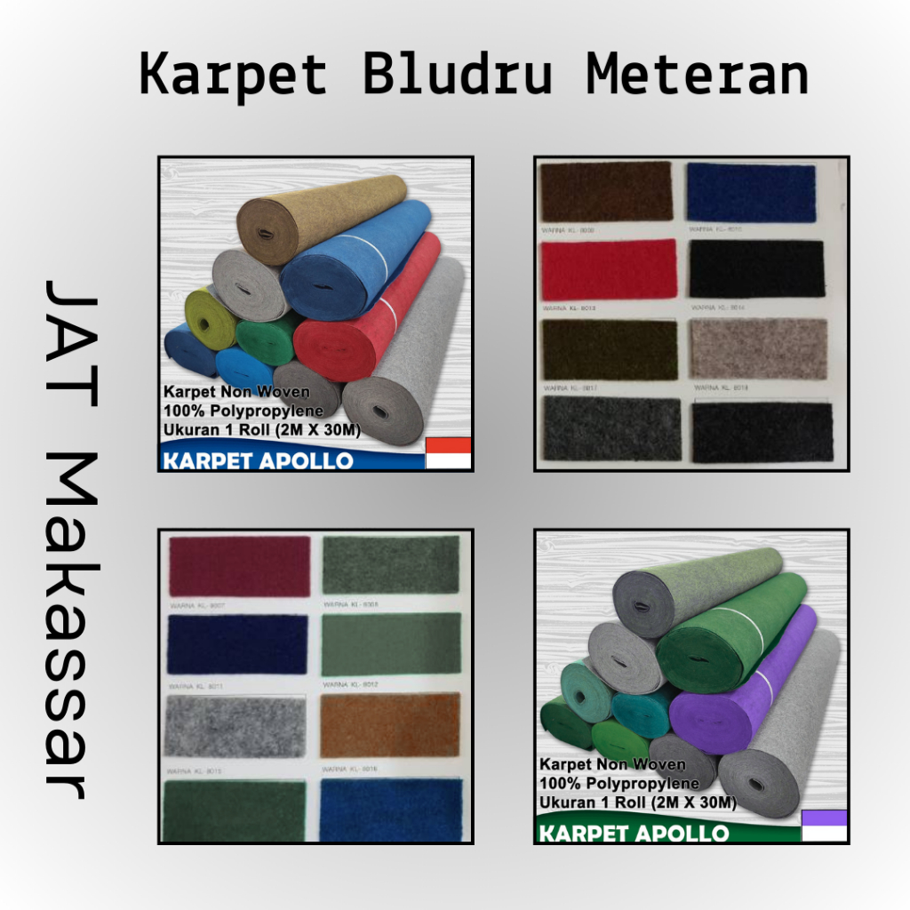Jual KARPET BLUDRU APOLLO / BUANA METERAN LEBAR 200 CM ( 1M x 2M) / KARPET BLUDRU MURAH ALAS ...