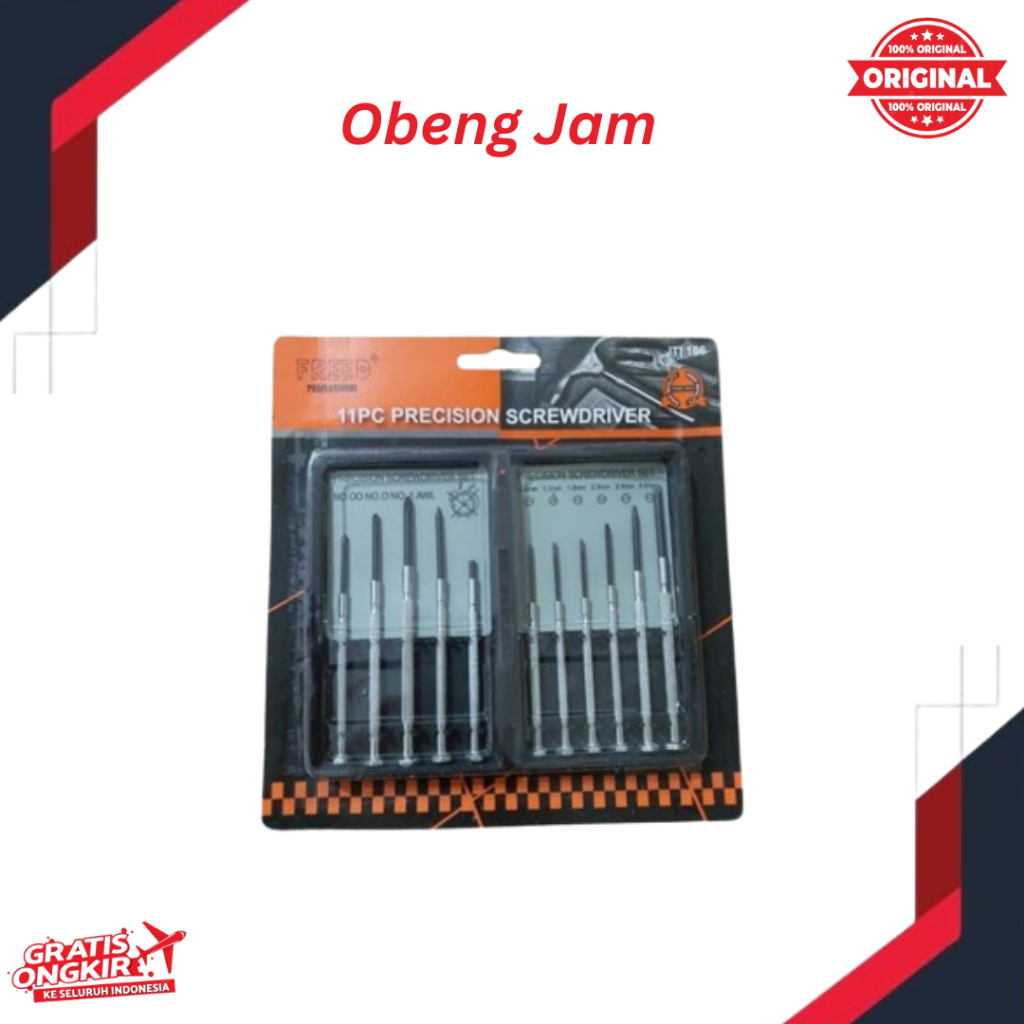 Jual Obeng Jam Besi Freed Obeng set Besi Isi 11 Obeng Kacamata Obeng ...