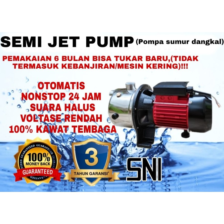 Jual MAXPUMP SJ-60S Mesin Pompa Air Semi Jet / Pompa JET PUMP Stainless ...