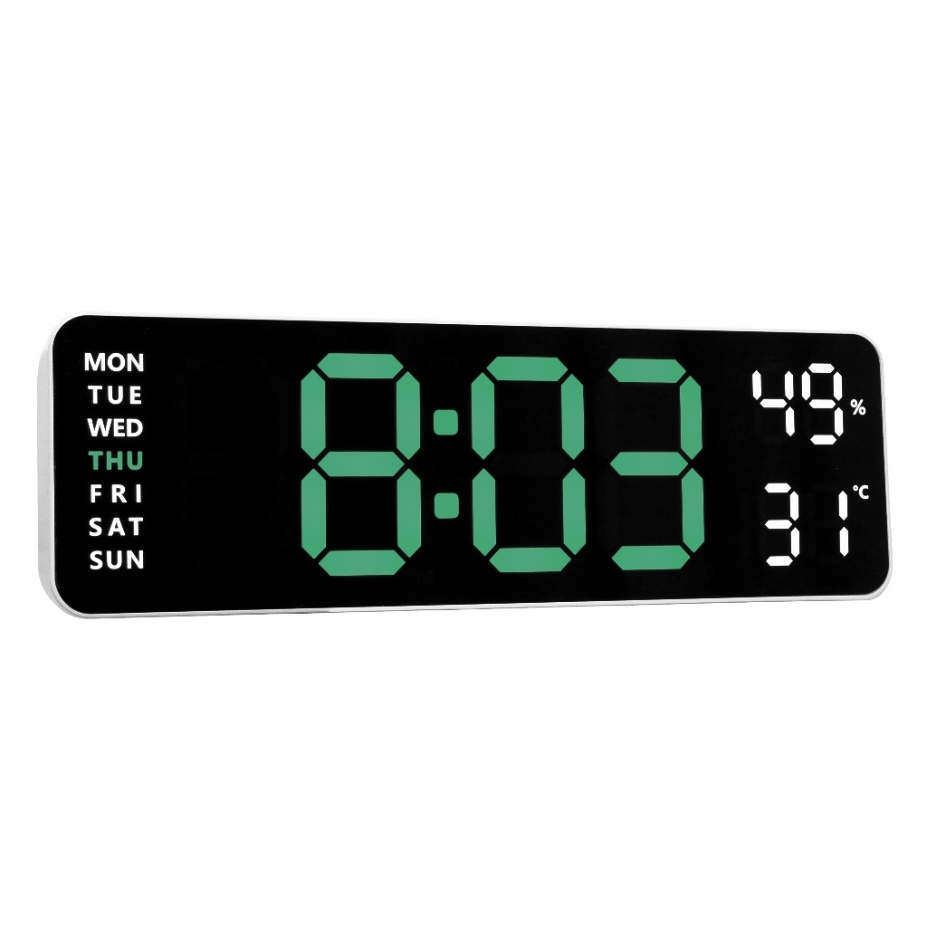Jual Jam Dinding Alarm Clock LED Digital 5503 Green Light Day Date ...