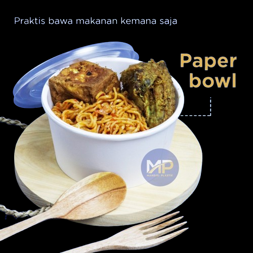 Jual Paper Bowl 360ml (12oz) / Mangkok Kertas 360 ml / Kotak nasi ...