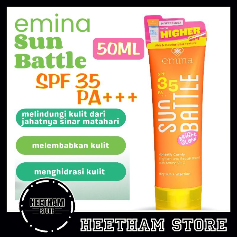 Jual EMINA Sun Battle Bright Glow SPF 35 PA+++ 50 ml | Shopee Indonesia