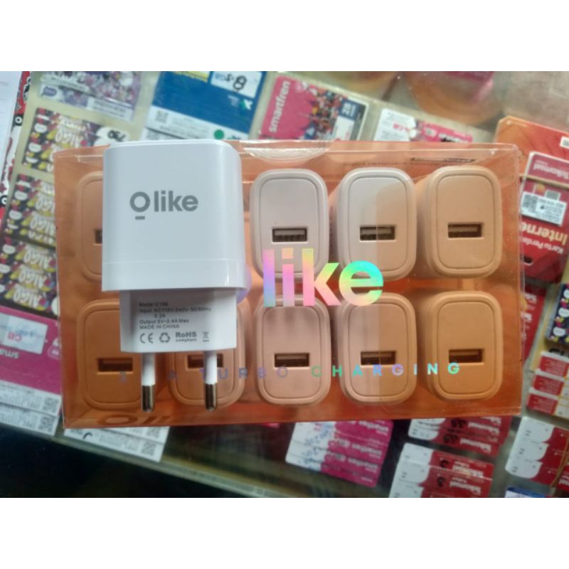 Jual power adapter olike 2,4A turbo charging | Shopee Indonesia