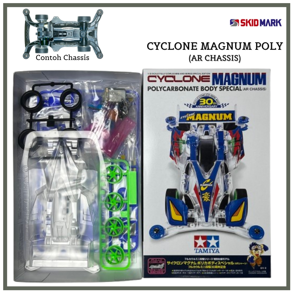 Jual Tamiya Mini 4WD - Cyclone Magnum Polycarbonate AR Chassis ...