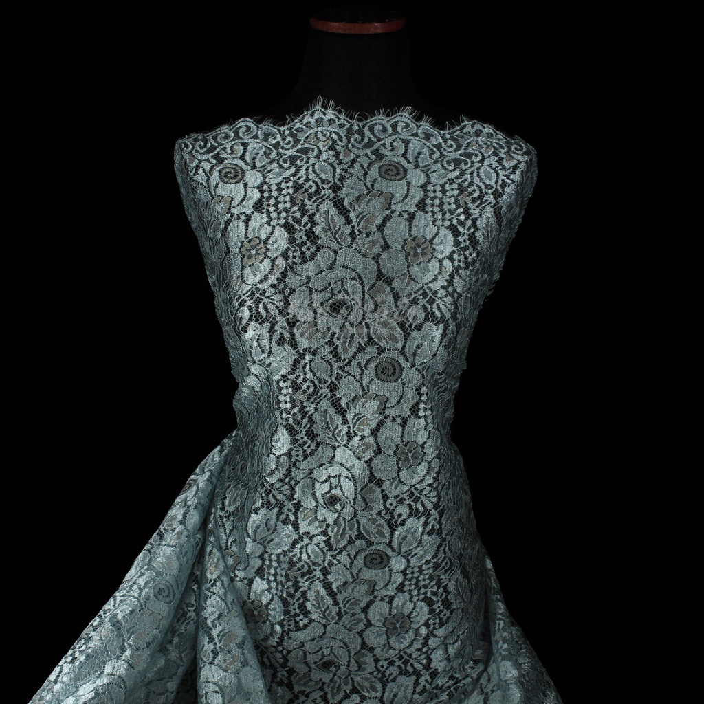 Jual Brokat Brukat Perancis Exclusive Motif Rose Ice Blue (Pronto Moda ...