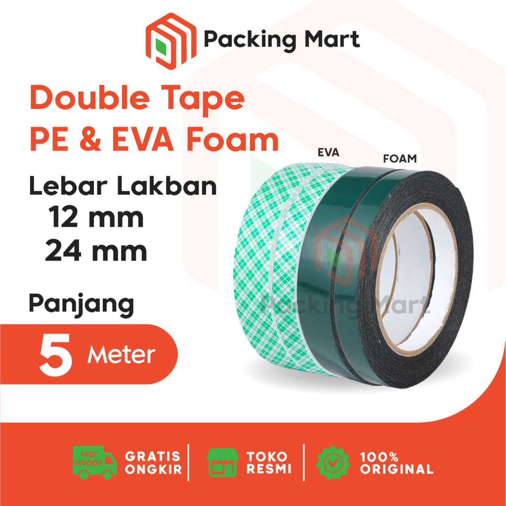 Jual Double Tape Busa Isolasi Selotip PE Dan EVA Foam 12 mm 24 mm ...