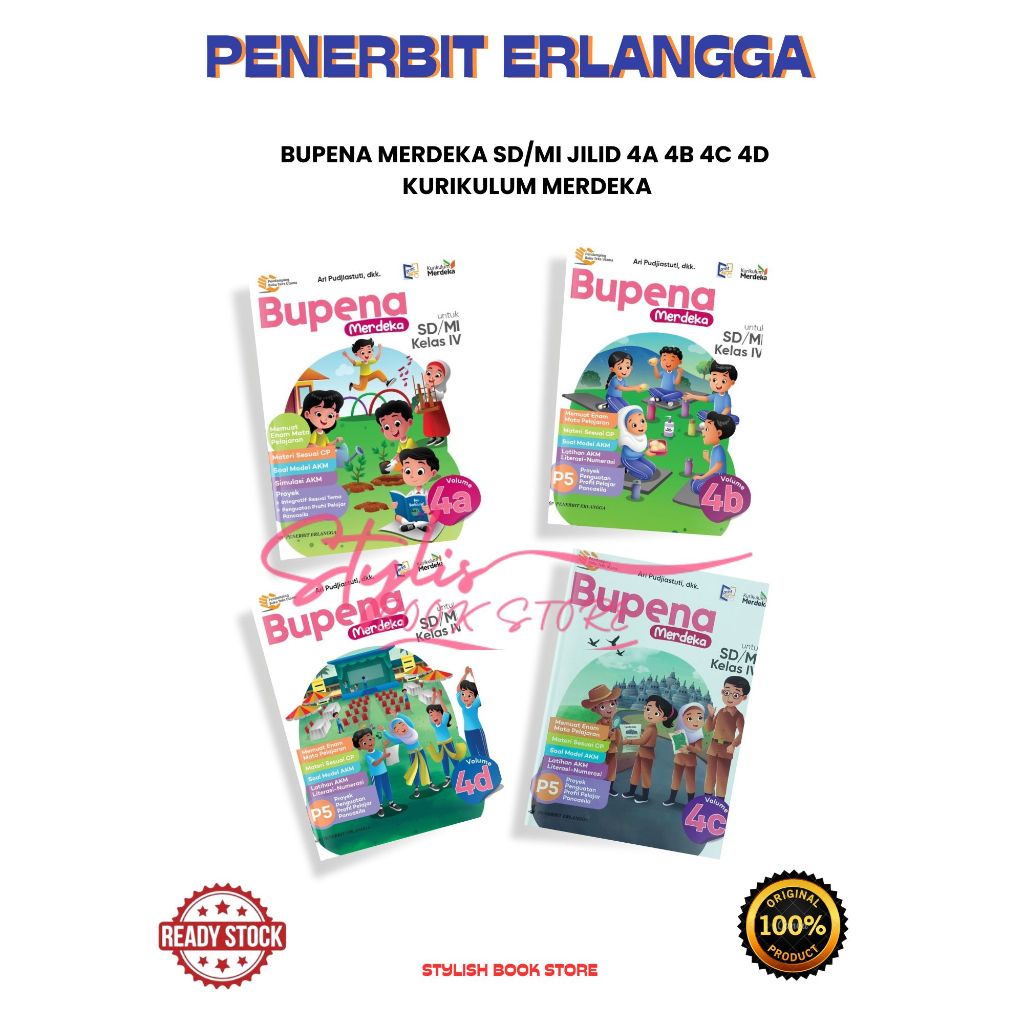 Jual BUPENA MERDEKA SD MI JILID 4A 4B 4C 4D KM KURIKULUM MERDEKA ERLANGGA ORIGINAL | Shopee ...