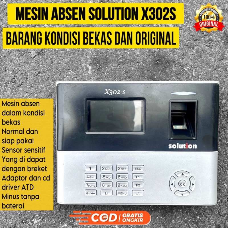 Jual Mesin absen Solution X302s | Shopee Indonesia