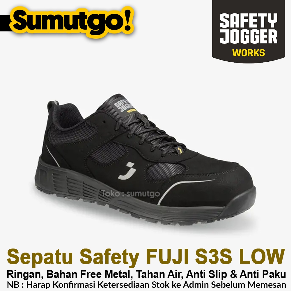 Jual Sepatu Safety Jogger FUJI S3S MID Hitam Original / Sepatu Proyek ...