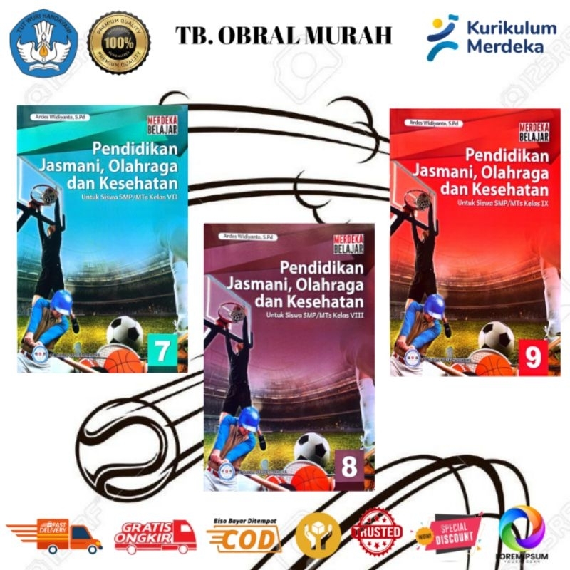 Jual BUKU SISWA PJOK (GOS) GLOBAL OFFSET SEJAHTERA KELAS 7, 8, 9 SMP/MTS KURIKULUM MERDEKA ...