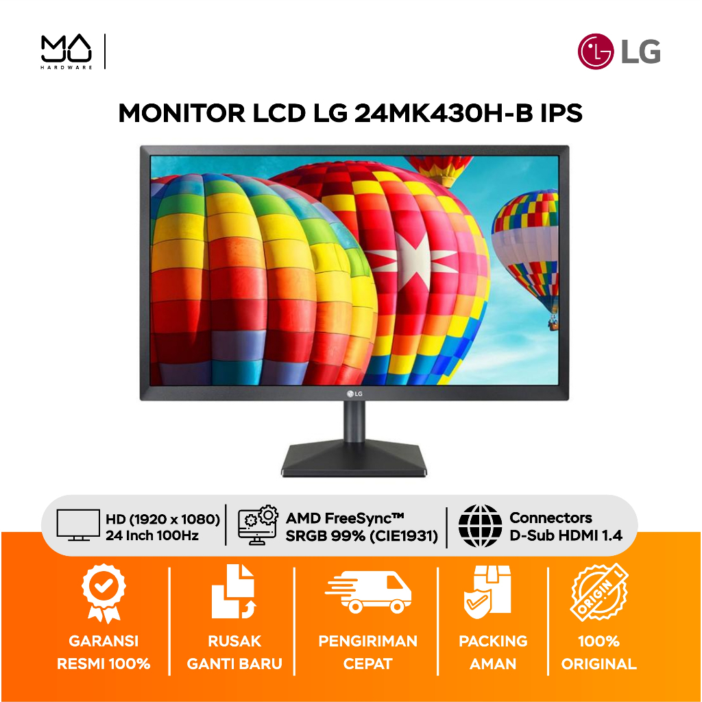 Jual Monitor IPS MNT 24" 24MK430 with 75hz Refresh Rate & AMD freeSync ...